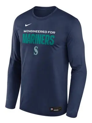 Nike Seattle Mariners Authentic Collection Team Issue Dri-fit Mlb Long-sleeve T-shirt - Blue