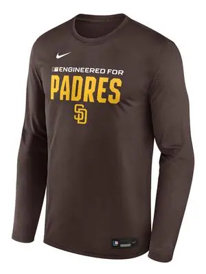 Nike San Diego Padres Authentic Collection Team Issue Dri-fit Mlb Long-sleeve T-shirt - Brown