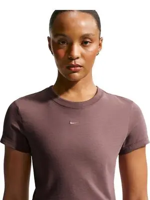 Nike Sportswear Chill Knit Cropped T-shirt - Purple