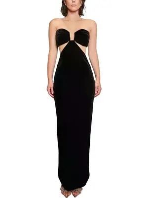 IMROSKA Cleopatra Cut-out Strapless Maxi Dress - Black