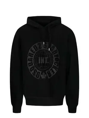 Dsquared2 Graphic Printed Hoodie - Black