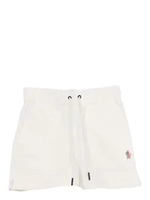 Moncler Logo-patch Drawstring Shorts - Neutrals