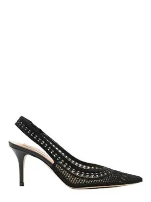 ARTEANA Trieste Crochet Slingback Pumps - Black