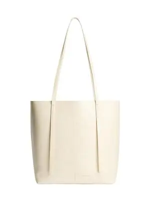 BY MALENE BIRGER Abilso Patent Leather Tote - Vanilla Cream