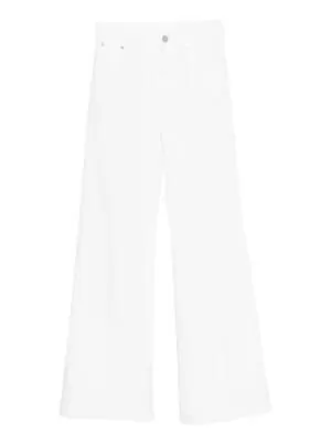 DONDUP Logo Detail Wide Leg Jeans - White
