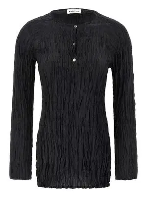 P.a.r.o.s.h Crinkle-design Blouse - Black