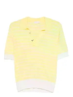 Liu Jo Striped Polo Shirt - Yellow