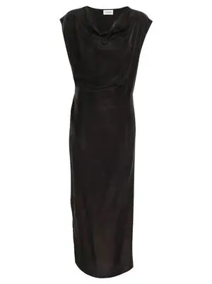 P.a.r.o.s.h Cowl-neck Midi Dress - Black