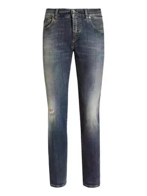 Dolce & Gabbana Faded-effect Denim Jeans - Blue