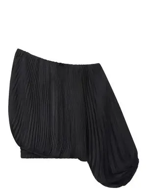 A.L.C. Mara Pleated Top - Black