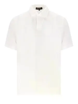 Loro Piana Short-sleeve Cotton Polo Shirt - White