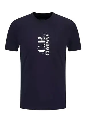 C.P. COMPANY 30/1 Jersey Short-sleeve Printed T-shirt Blue