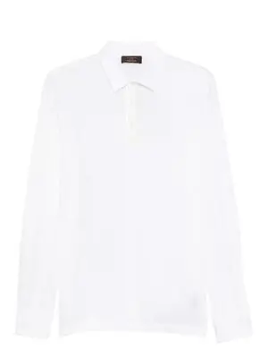 ZANONE Long-sleeve Polo Shirt - White
