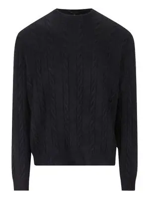 Loro Piana Cable-knit Cashmere Sweater - Blue