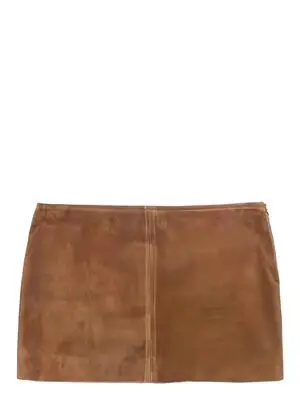 ANIYE BY Janis Suede Mini Skirt - Brown