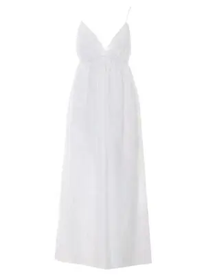ELEH Spaghetti-strap A-line Midi Dress - White