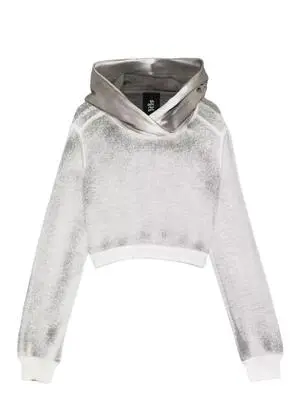 THOM KROM Hooded Knitted Top - Grey