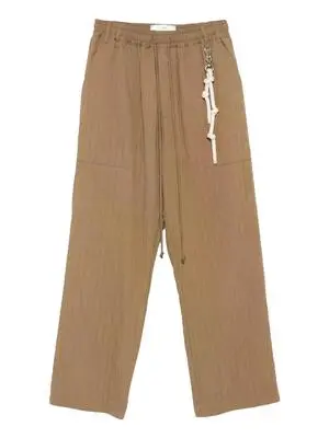 SONG FOR THE MUTE Drawstring Trousers - Brown