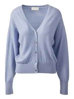 WAKAKUU Cashmere Cardigan - Light Blue