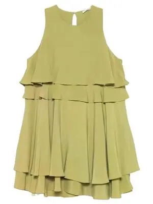 Ami Ruffled Mini Dress - Green
