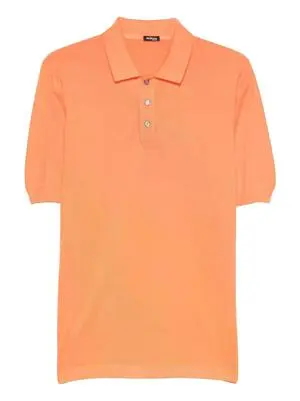 Kiton Buttoned Polo Shirt - Orange