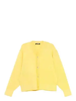 Jacquemus Doppio V-neck Cardigan - Yellow