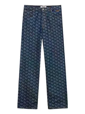 MSGM Laser-cut Five-pocket Jeans - Blue