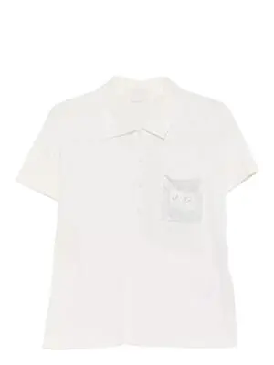 Liu Jo Crystal-pocket Polo Top - Neutrals