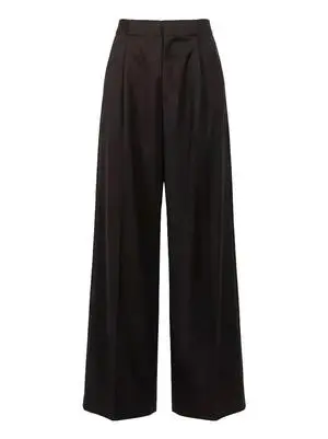SA SU PHI Bogart Pleated Palazzo Pants - Brown
