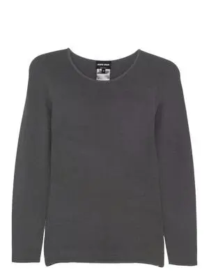 Giorgio Armani Ribbed Round-neck Sweater - Grey