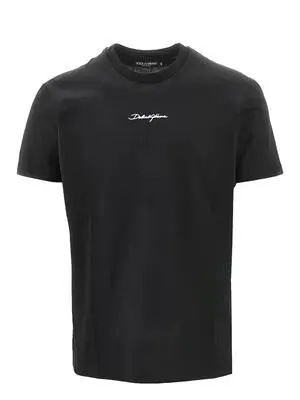 Dolce & Gabbana Logo-embroidered T-shirt - Black