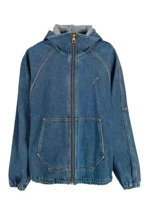 LOUIS VUITTON Hooded Denim Jacket - Blue