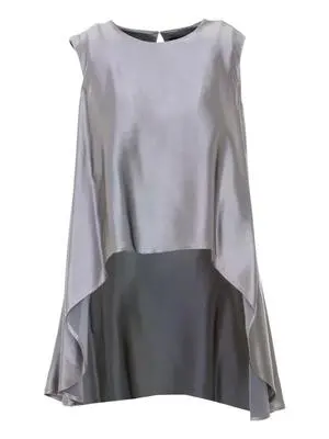 ELEH Asymmetric Round-neck Top - Grey