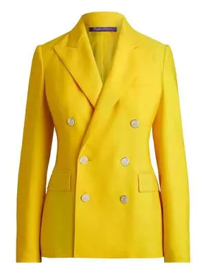 Ralph Lauren Double-breasted Jacket With Peak Lapels - Yellow