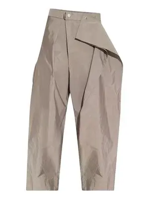 Issey Miyake Folded-detail Trousers - Neutrals