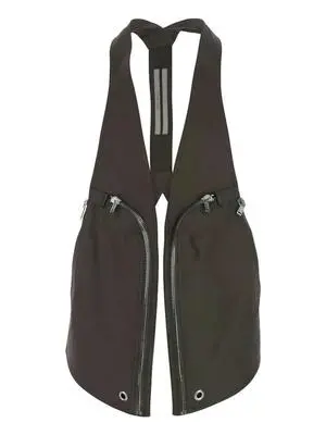 Rick Owens Temple Bauhaus Zip-detail Gilet - Black