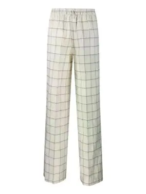 FORTE_FORTE Checked Trousers - Neutrals