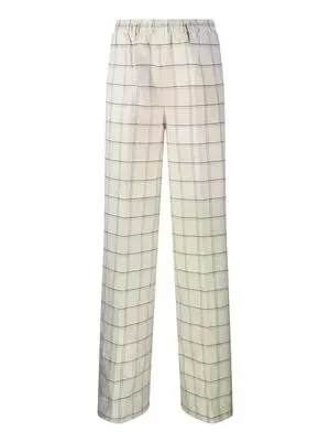 FORTE_FORTE Checked Trousers - Neutrals