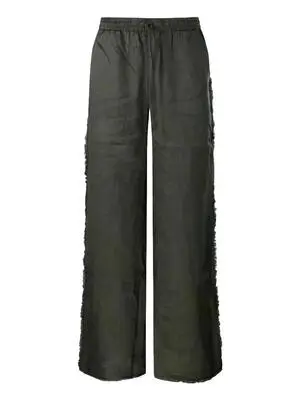 P.a.r.o.s.h Fringed-trim Trousers - Green