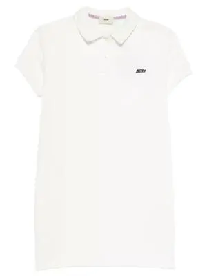 AUTRY Polo-collar Mini Dress - White