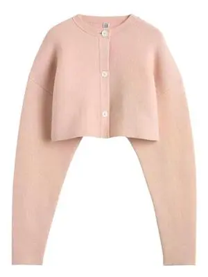 TOTEME Buttoned Round-neck Cardigan - Pink