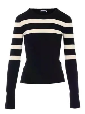 PATRIZIA PEPE Striped Cut-Out Sweater