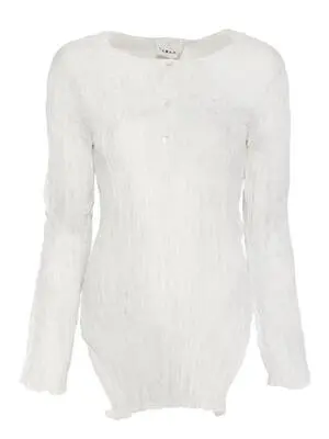 P.a.r.o.s.h Button Textured Blouse - White