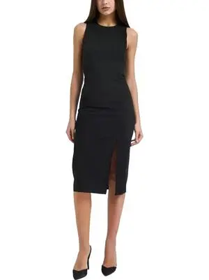 Patrizia Pepe Side Slit Dress - Black