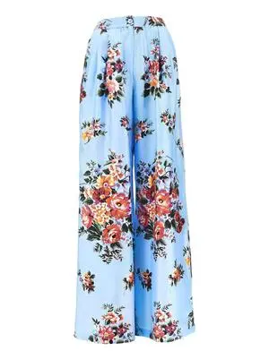 Dolce & Gabbana Floral-pattern Trousers - Blue