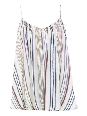ELEH Striped Camisole Top - White
