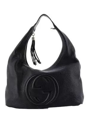 Gucci Soho Leather Large Hobo Bag - Black