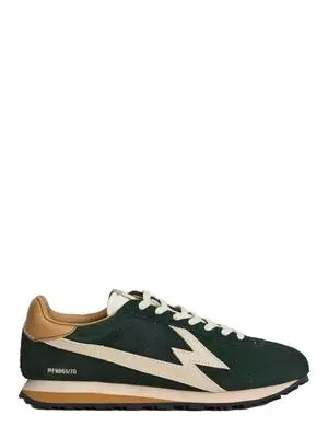 MOA MASTER OF ARTS Lightning Bolt Suede Sneakers - Green