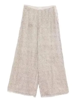 ALYSI Fringed Trousers - Neutrals