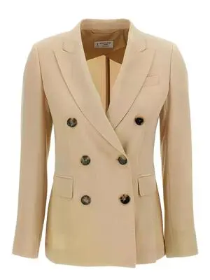 ALBERTO BIANI Double-Breasted Flap Blazer